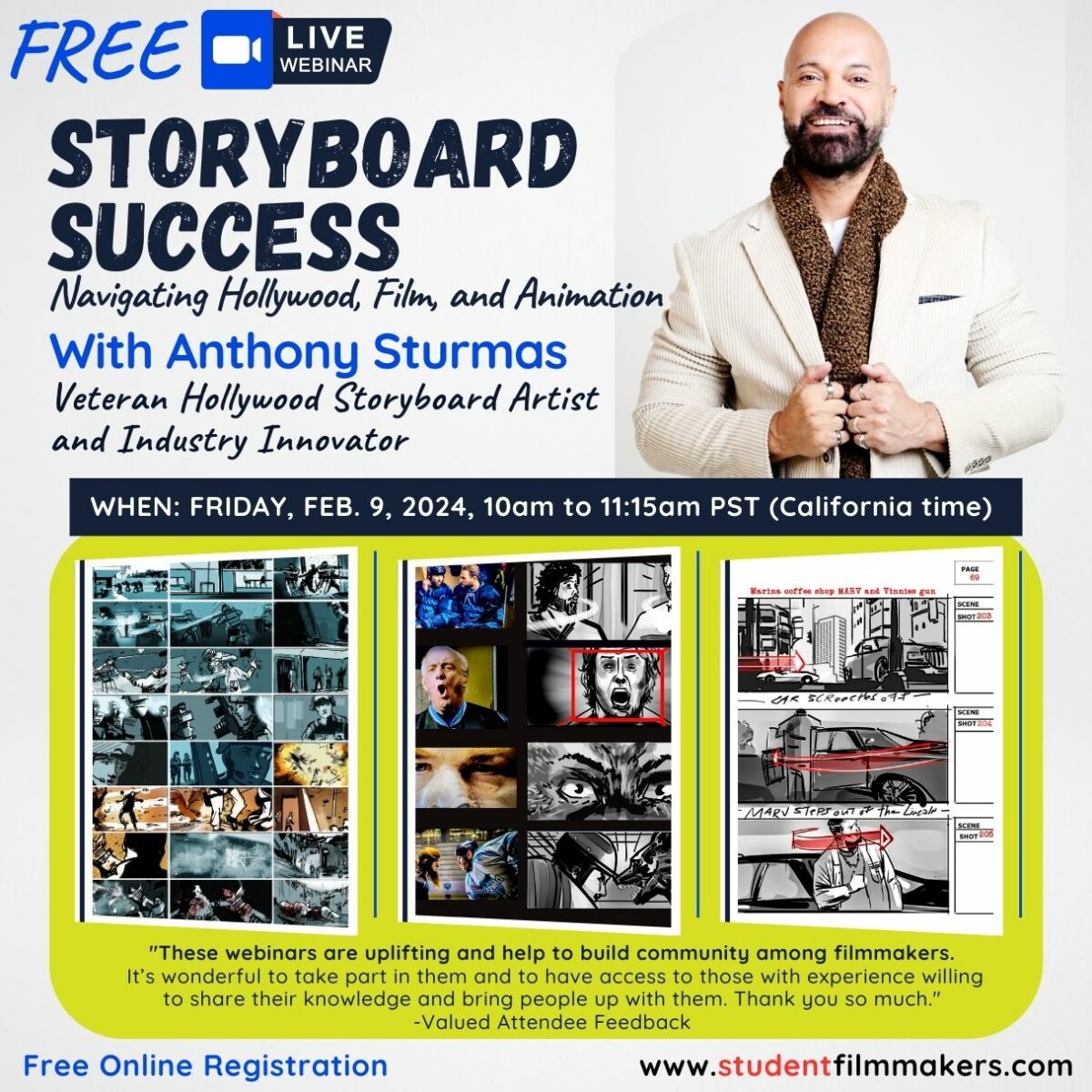 Free Live Webinar Schedule - Student Filmmakers Magazine